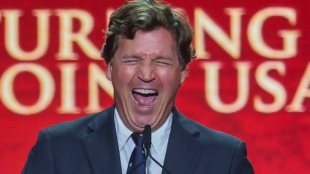 Tucker Carlson Laughs at GOP Senator in Spiraling MAGA Civil War