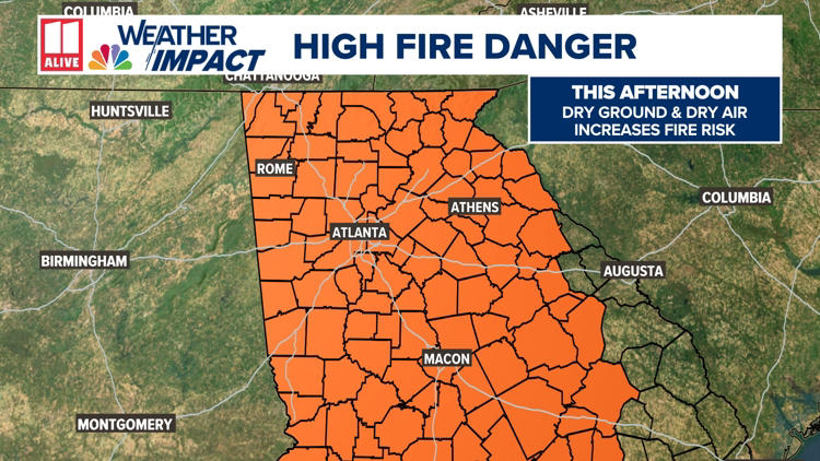 Outdoor burn ban issued in Butts County amid high fire danger