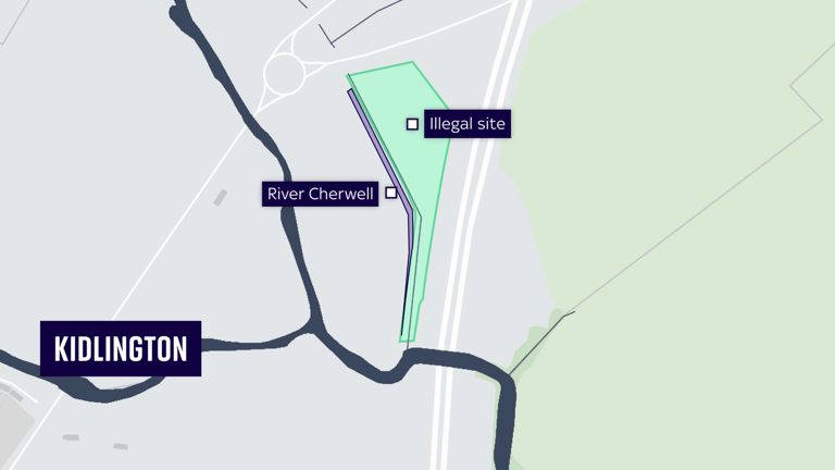 Two men arrested over 150m-long mountain of waste