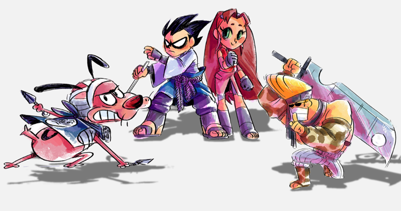 2000s Cartoon Network Characters Get a Naruto Style Ninja Makeover