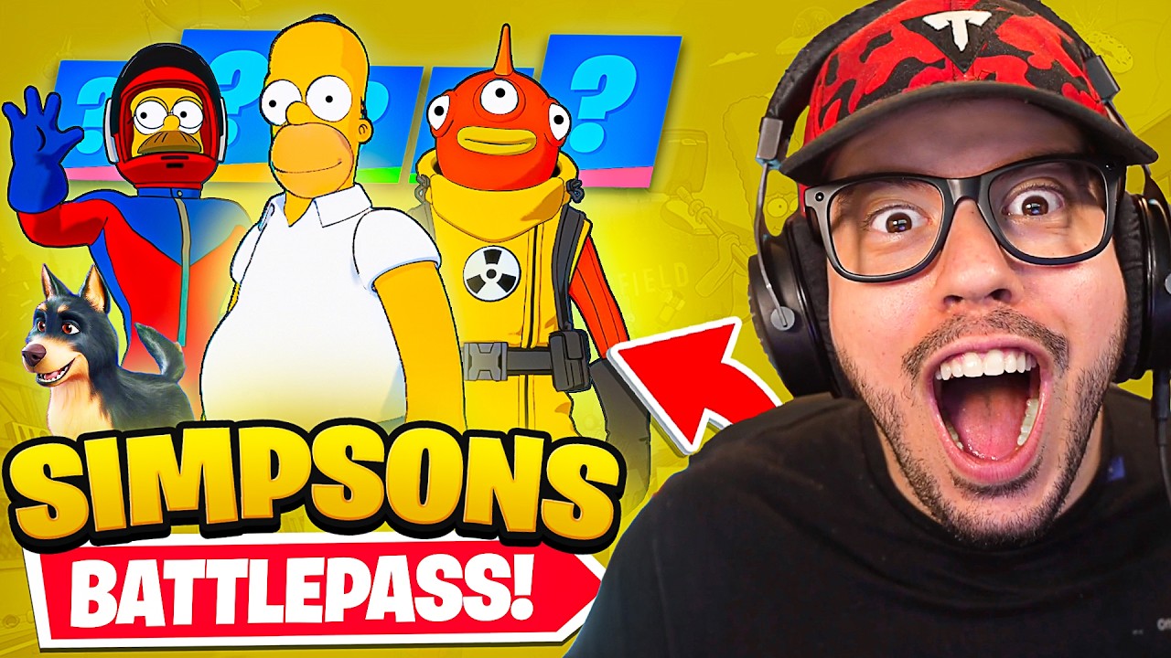 First look at the Simpsons battle pass in Fortnite