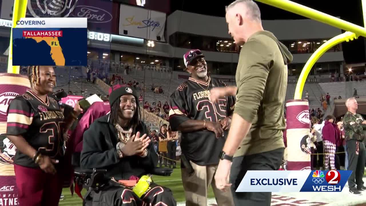 FSU’s Ethan Pritchard honored at Doak after surviving shooting