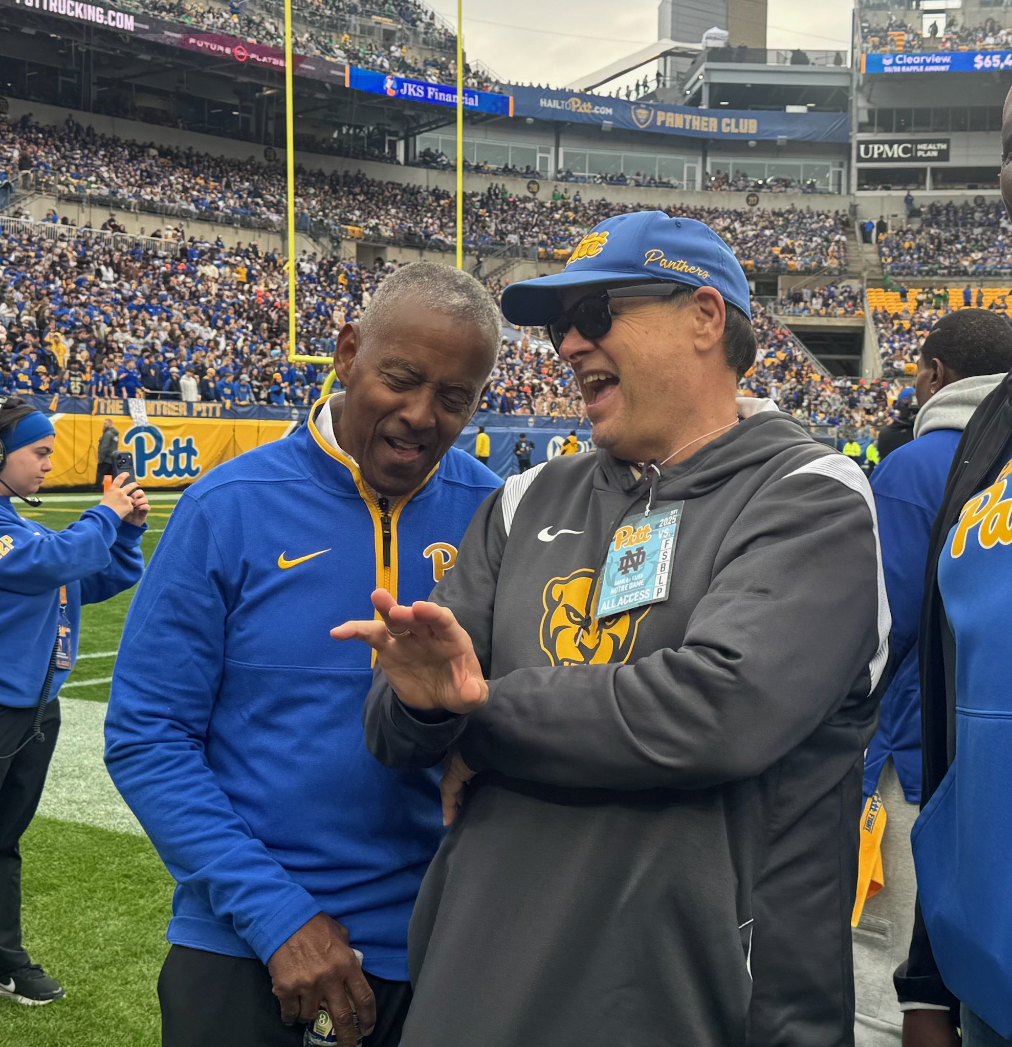 Elmira football legend Gary Tyra at Pitt vs. Notre Dame game