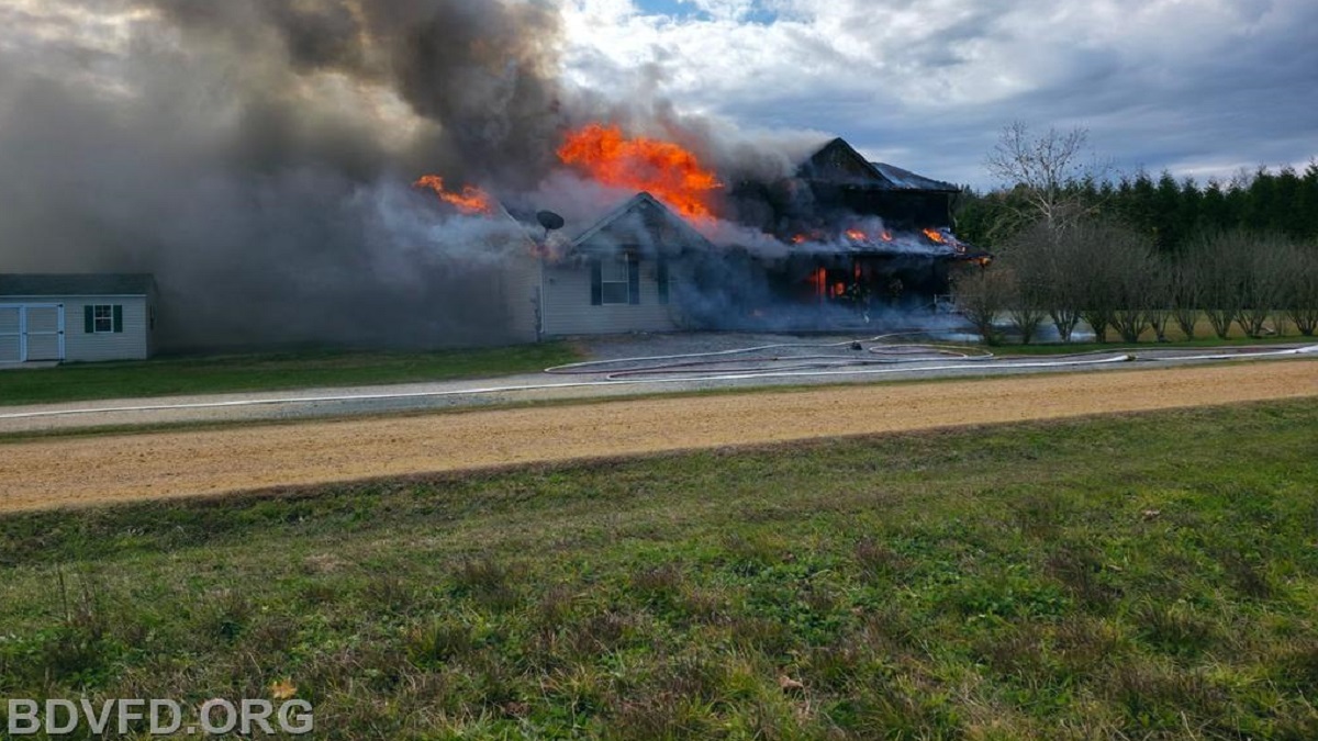 House Fire Displaces Great Mills Residents Amid Gusty Winds
