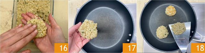 Rice medallions with bagna cauda