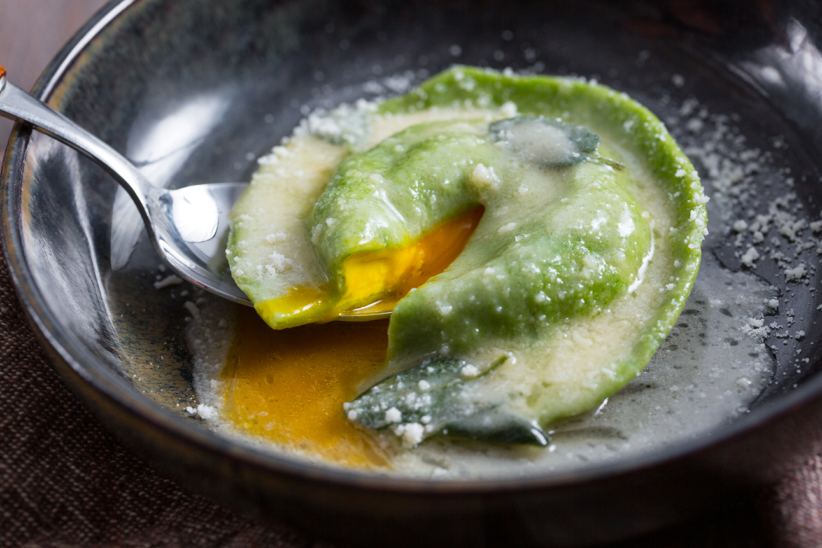 Green Stuffed Ravioli