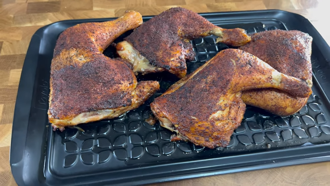 How to smoke chicken quarters with the Ninja Woodfire Grill