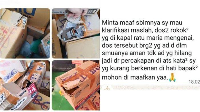 Penyebar Informasi Petugas Razia Merusak Barang Penumpang KM Ratu Maria ...