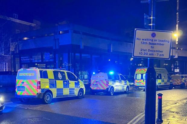 Police cordon in place as officers and paramedics attend city centre ...