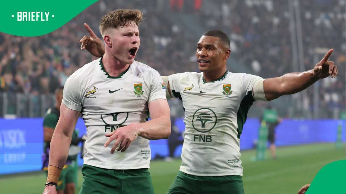 Springboks triumph over Italy: Fans celebrate Ethan Hooker's try with ...