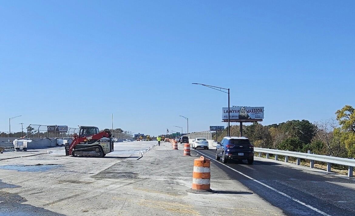 Section of I-16 westbound to have single lane closure for deck work