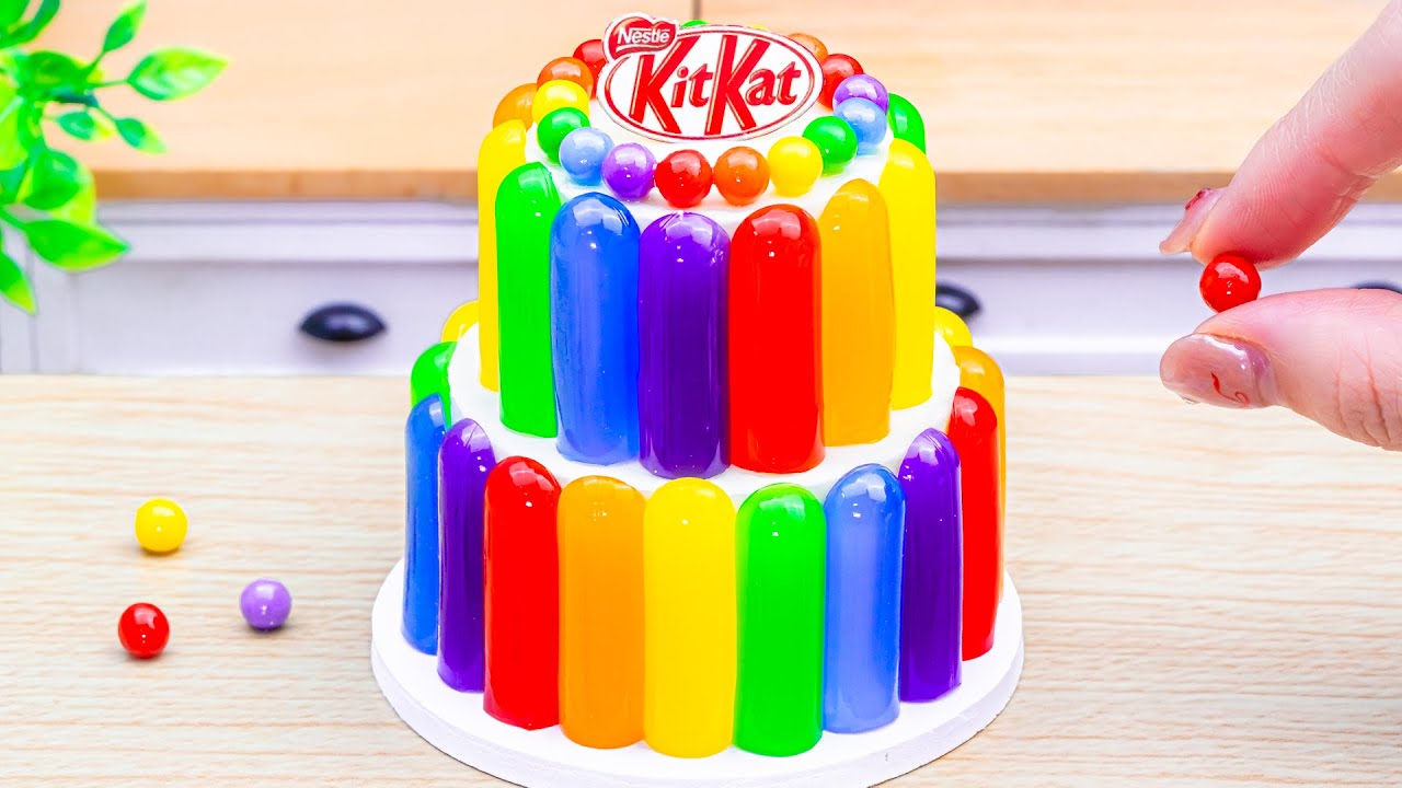 How to Make Melted Chocolate Cake with Stunning Rainbow Decorations