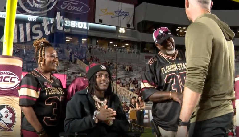 FSU’s Ethan Pritchard honored at football game after surviving shooting