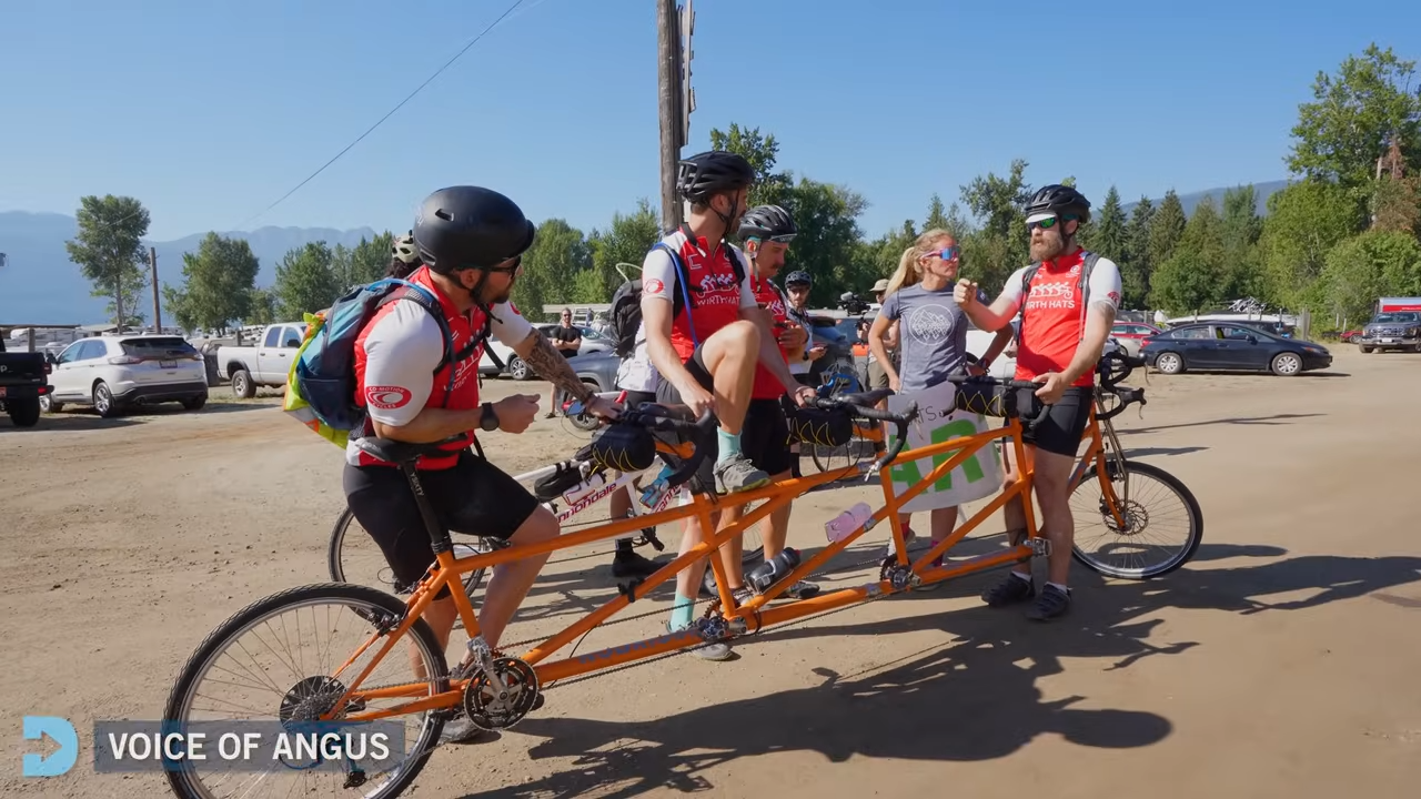 Four people, one bike, zero control – the wildest race we’ve done!