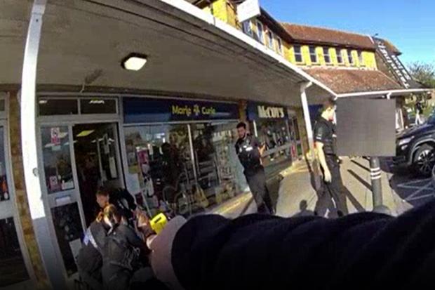 WATCH: Sword seized as armed man arrested near Asda superstore in south ...
