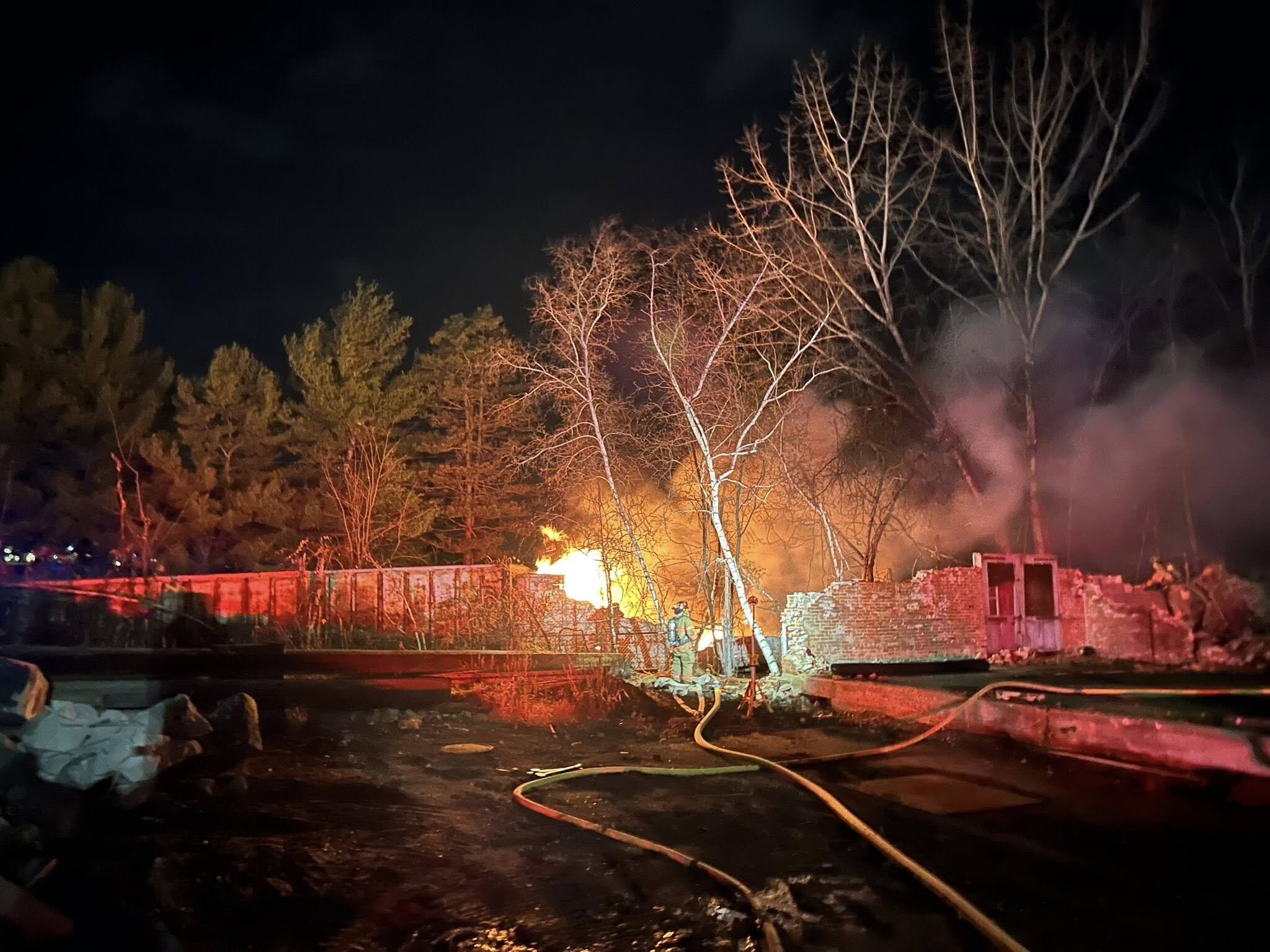Crews battle Holyoke trailer fire