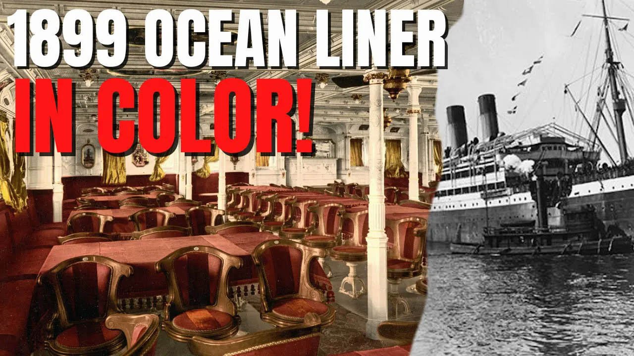 1899 Ocean Liner in Color | SS König Albert