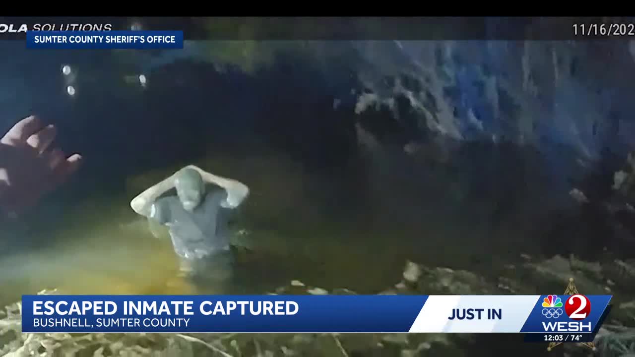 Video: Deputies capture inmate who escaped from Sumter County Detention ...