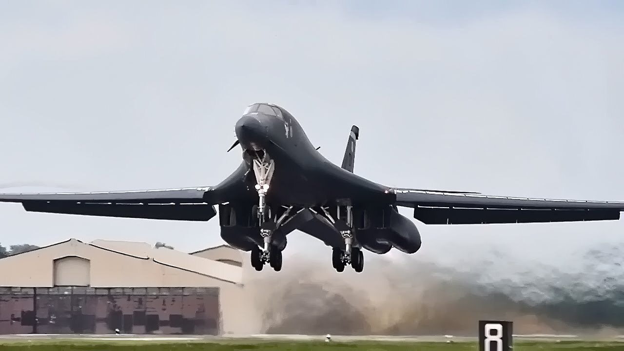 B-1B Lancer Bombers Takeoff In The United Kingdom