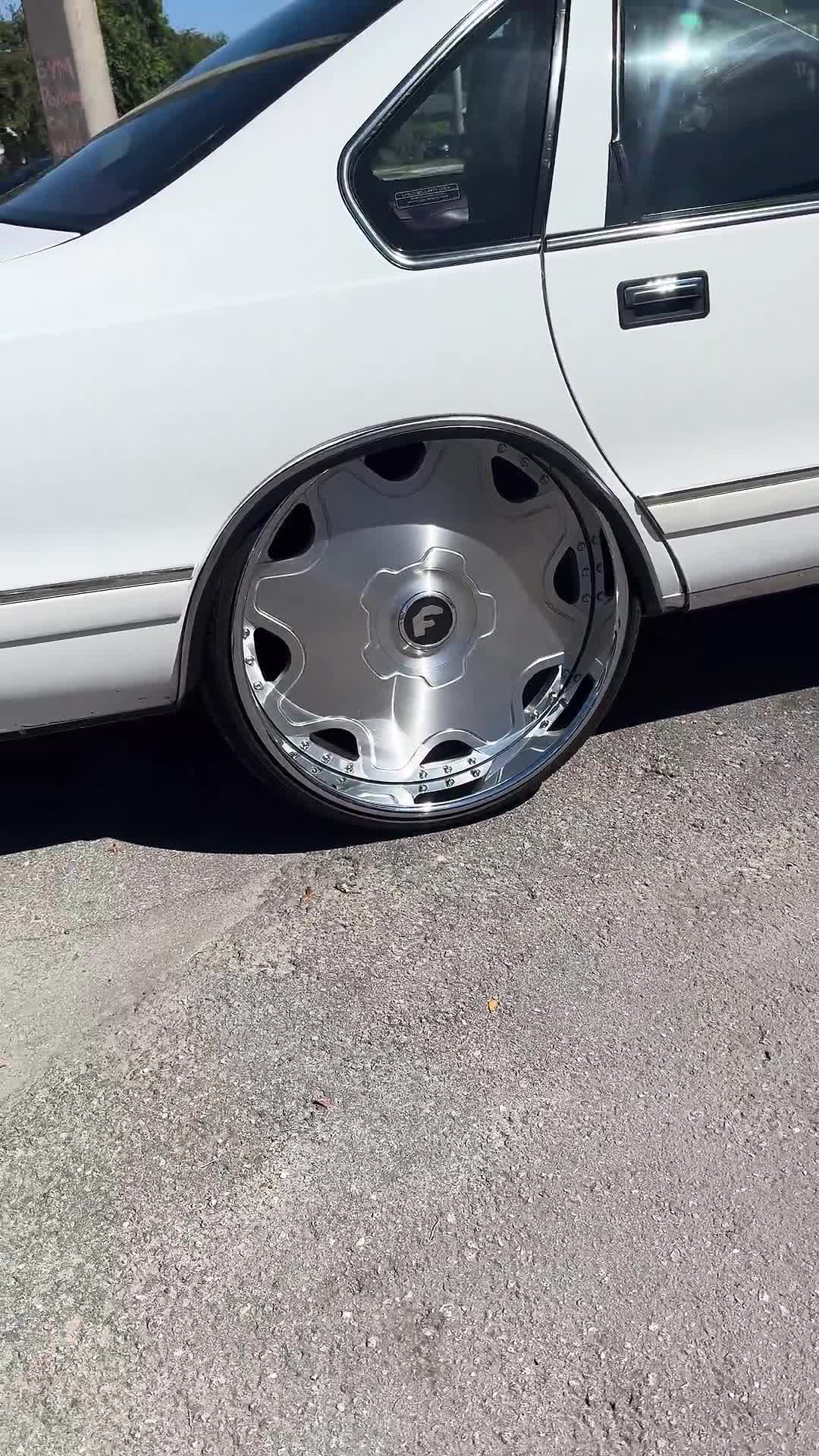 White Chevy Bubble on 26’s Forgiatos