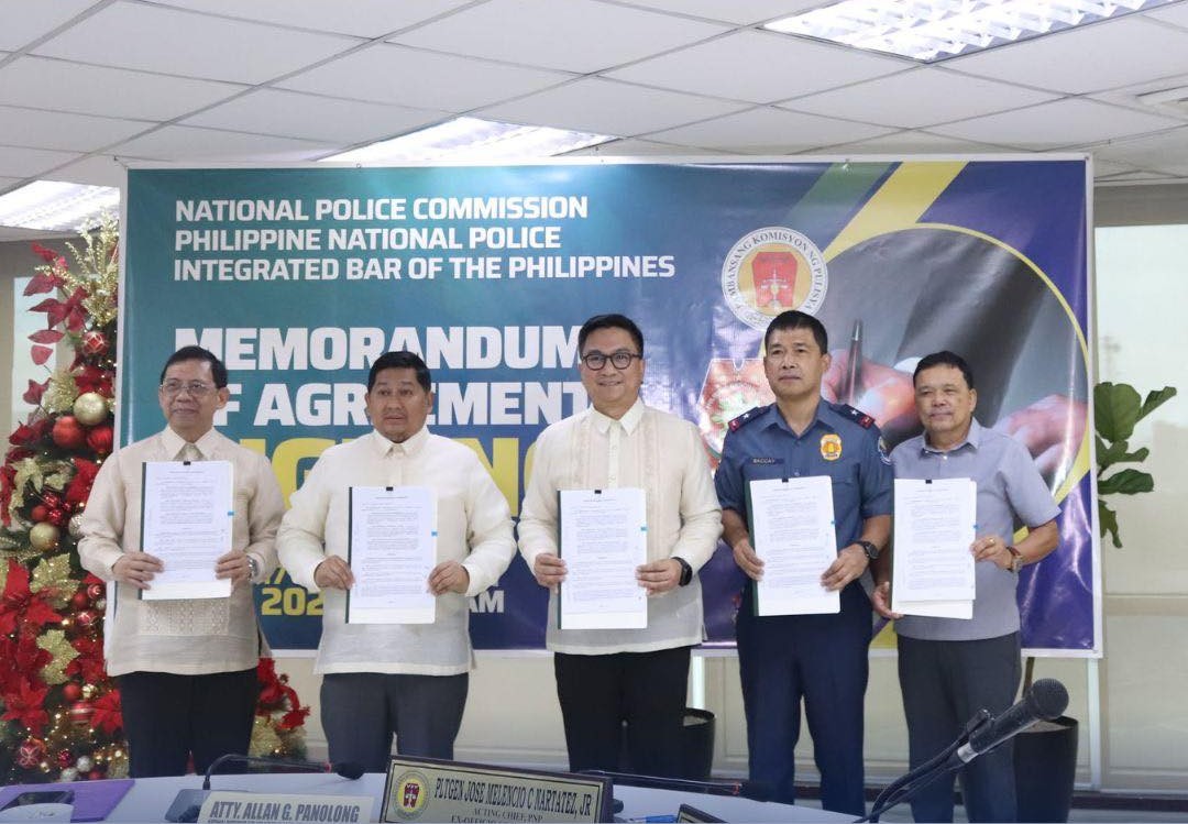 NAPOLCOM inks deal with IBP, PNP to boost legal education among cops