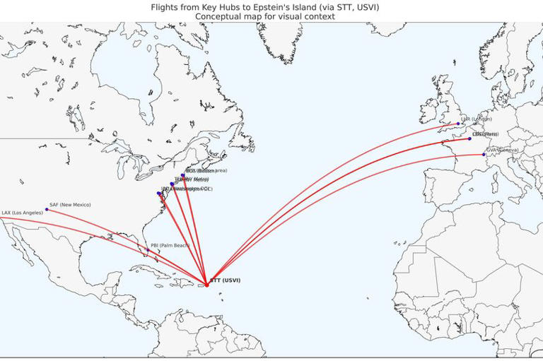 Investigation pinpoints exactly when flights to Epstein's island peaked