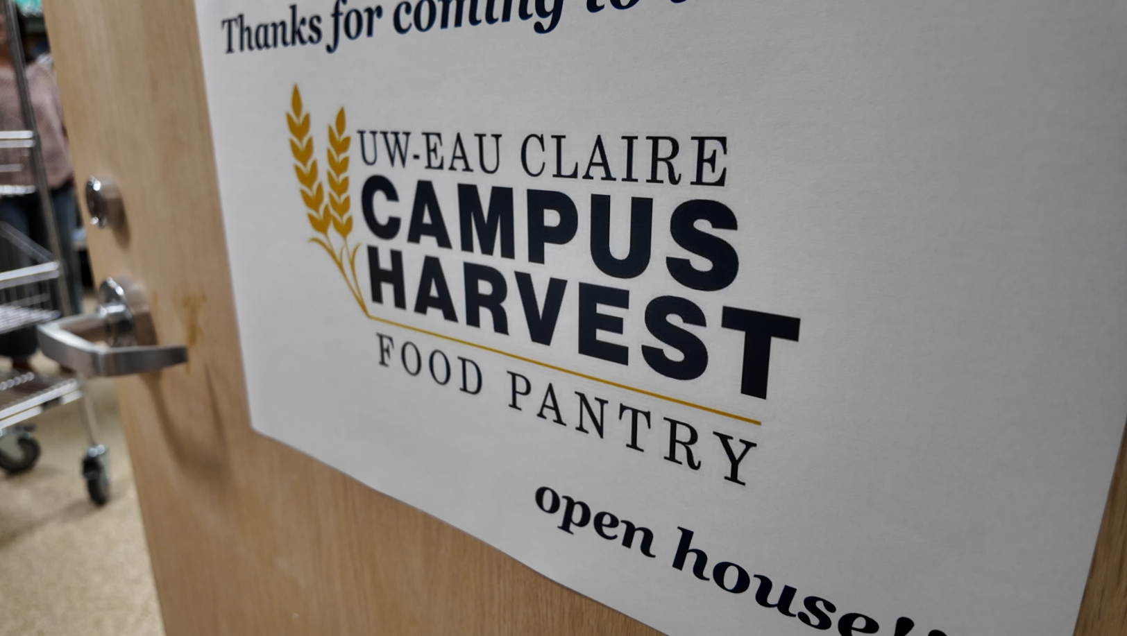Gov. Evers visits UWEC Campus Harvest Food Pantry