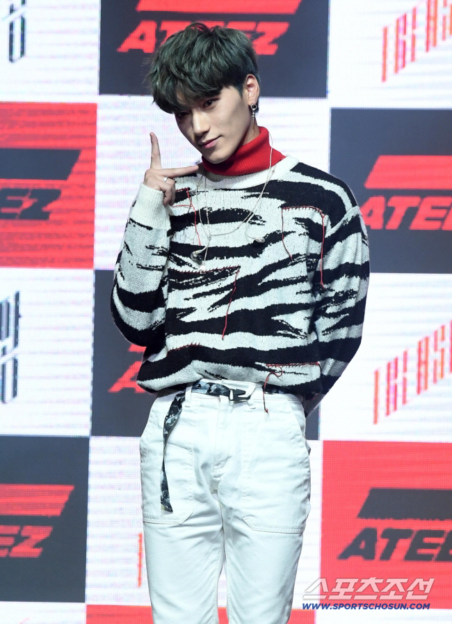 ATEEZ San, BTS, get rid of the banner. Ending the demolition..Good ...