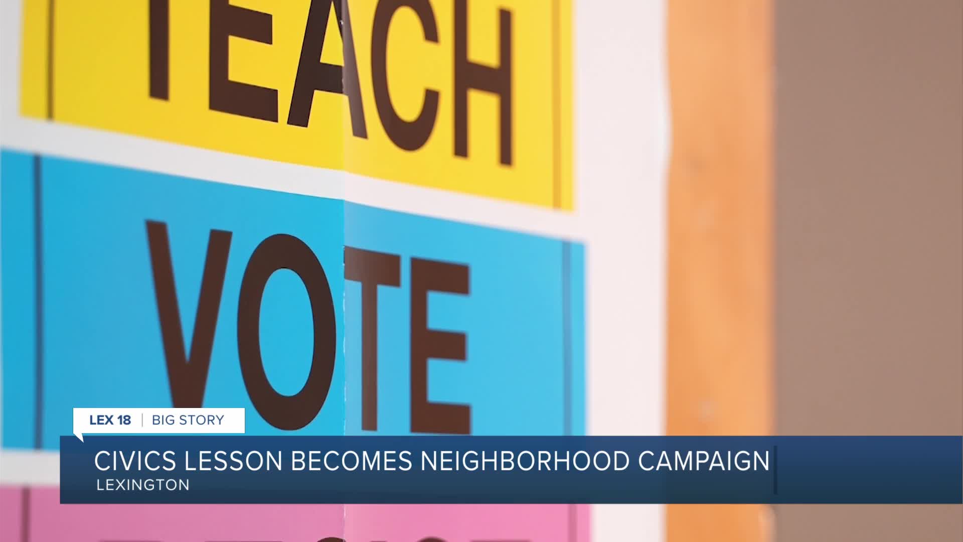 Civics Lesson Becomes Neighborhood Campaign