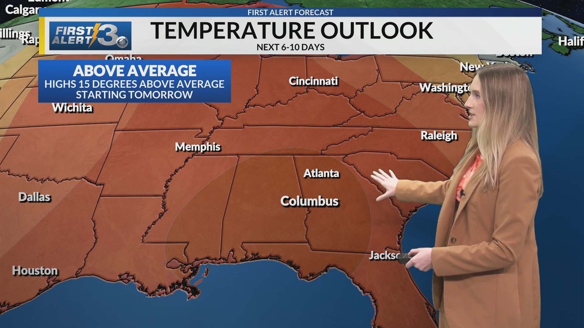 Columbus, Ga Forecast Monday Evening (11/17/24)- Kaylee Barbee