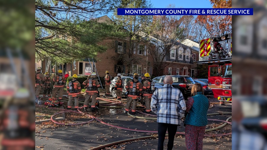 Townhouse fire in Montgomery County displaces 3 people