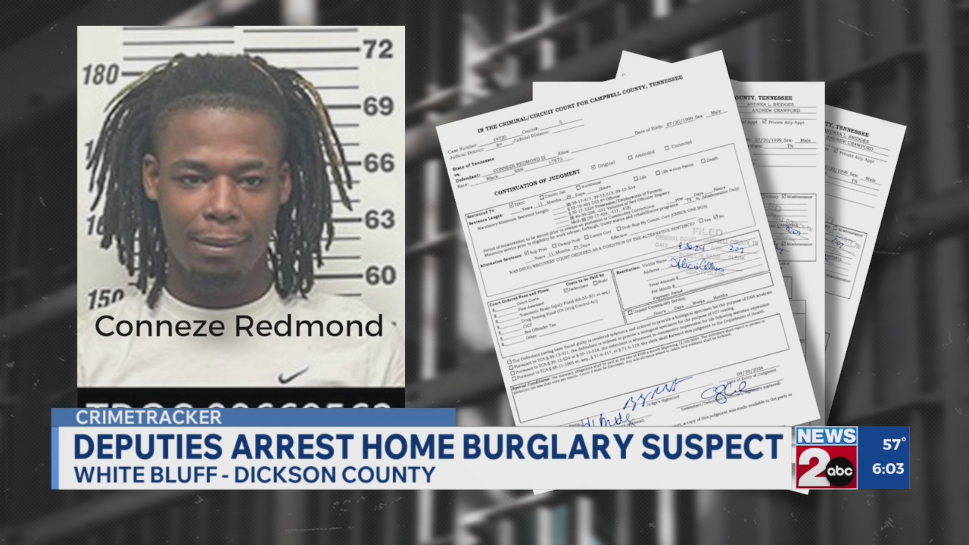 Deputies arrest Dickson County, TN home burglary suspect