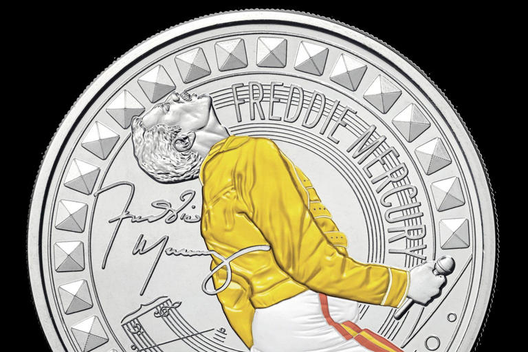 Freddie Mercury celebrated on Royal Mint collectable coins