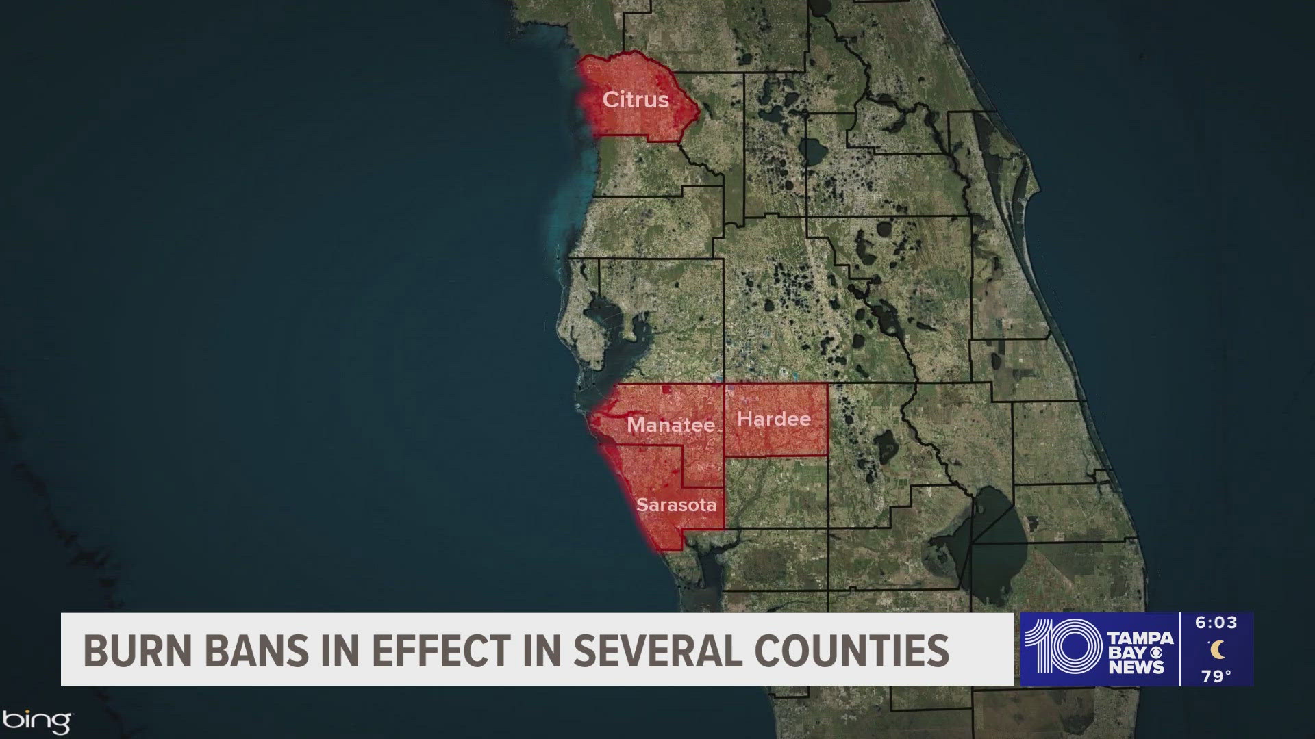 Citrus County authorities issue a burn ban due to dry conditions in the ...