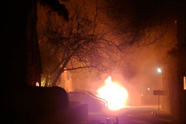 Residents left stunned as fire rips through two cars