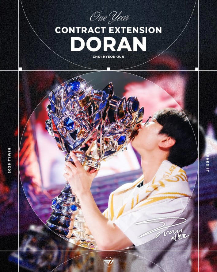 T1 Locks In Doran for 2026 After Breakout Worlds Run