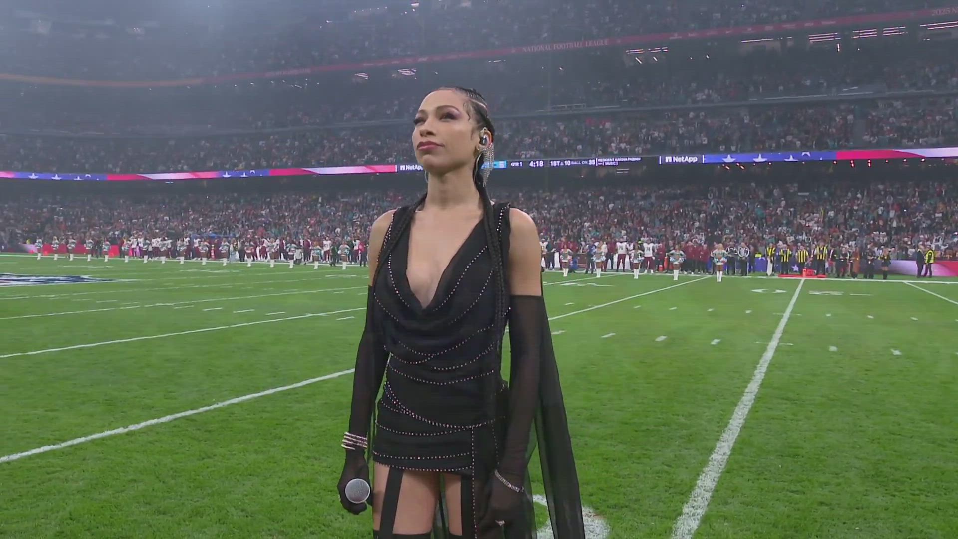 Karina Pasian’s U.S. Anthem performance at Madrid NFL Game goes viral ...