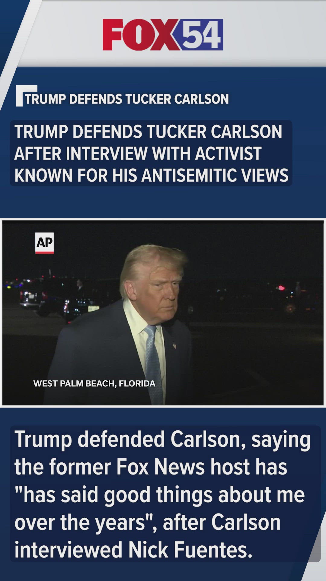 Trump defends Tucker Carlson after interview with activist known for ...
