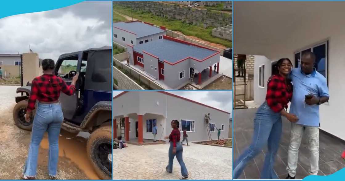 Ghanaian lady shows off huge mansion her father left as an inheritance ...