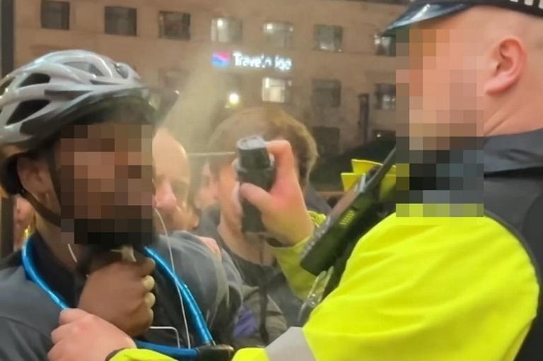 Police say 'no misconduct issues identified' after man pepper sprayed ...