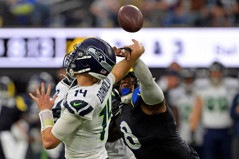 Seahawks QB Sam Darnold leads the NFL in this unfortuante stat