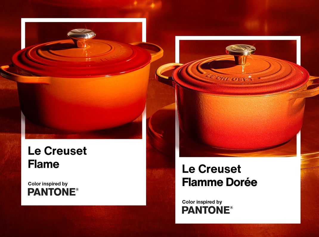 Le Creuset and Pantone Celebrate 100 Years of the Iconic Flame Colorway