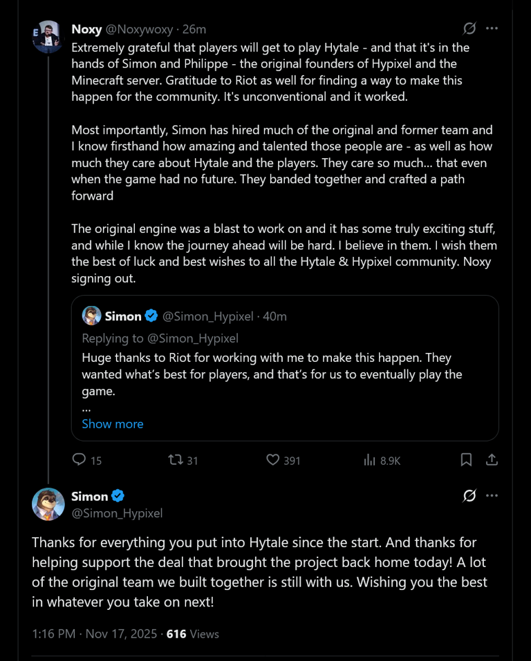 'Hytale is saved': Riot sells cancelled game back to original co ...