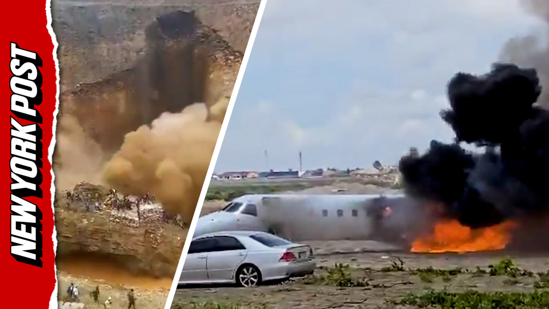 Double disaster in Congo: Plane crashes on way to deadly mine collapse