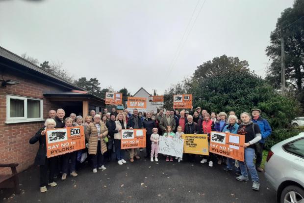 Villagers host anti-pylon protest backed by MP as consultation deadline ...