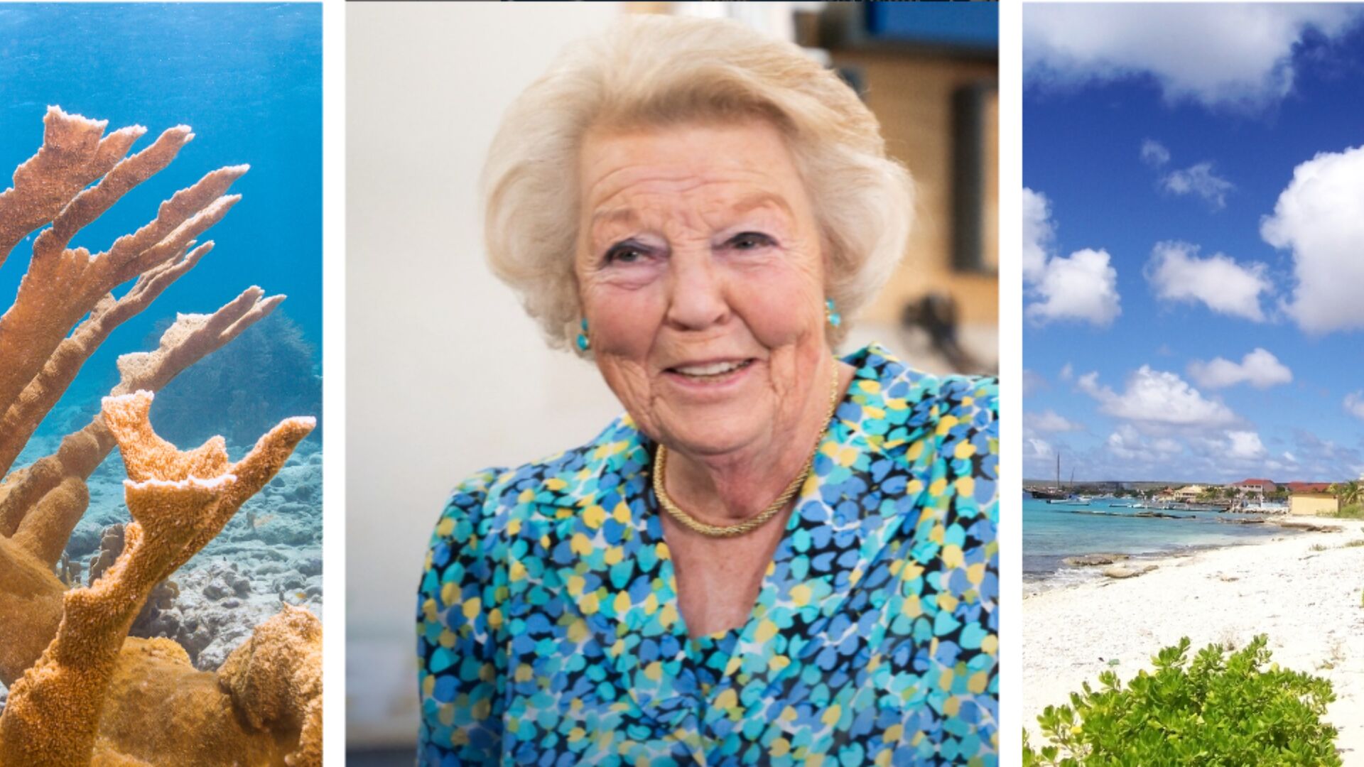 Prinses Beatrix bezoekt Bonaire en Sint Eustatius in teken van natuurbehoud
