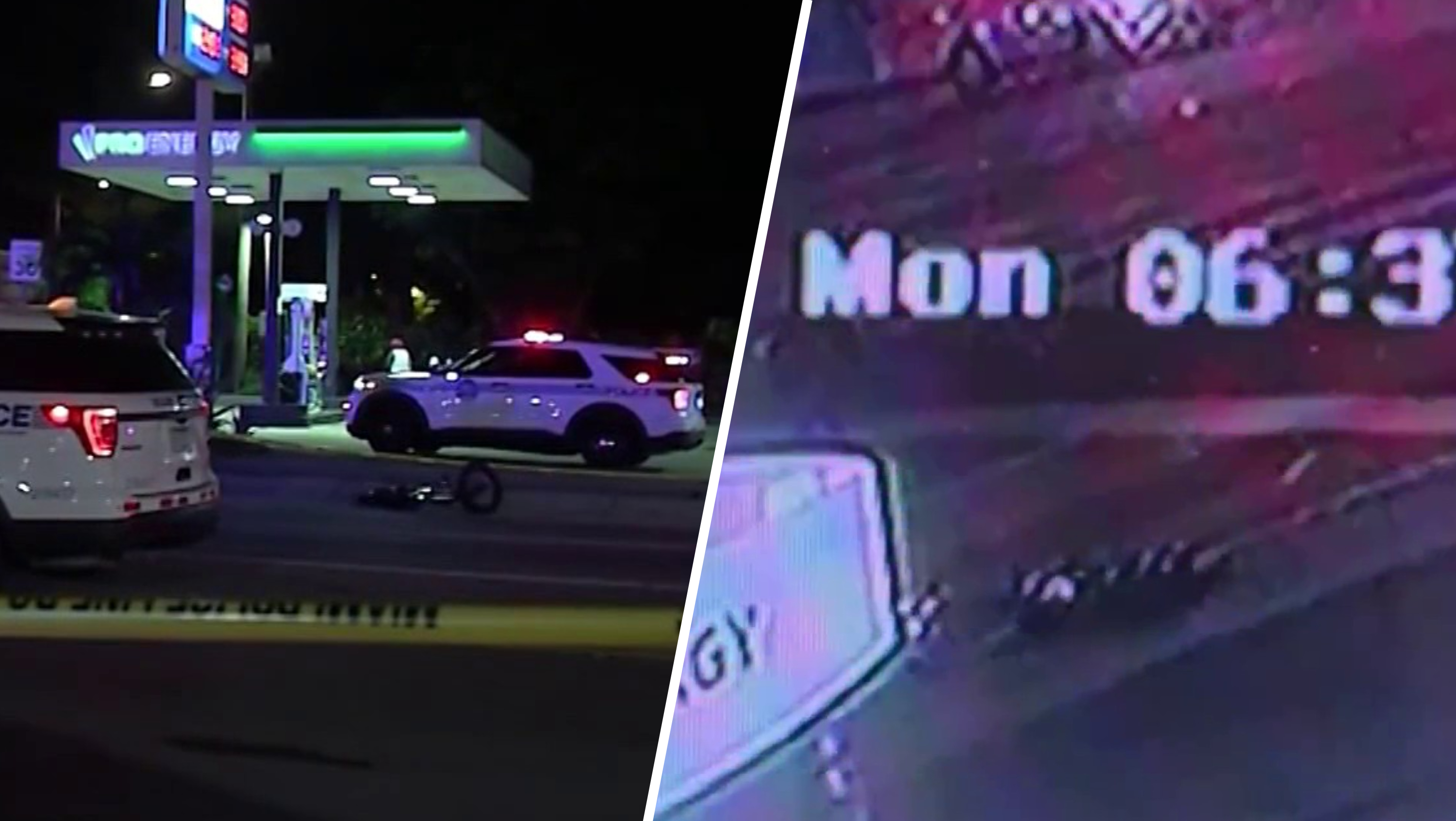 Surveillance appears to show man flag down police after being shot in Miami