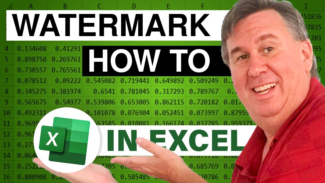 Excel Tip: Insert a Watermark in Your Spreadsheet