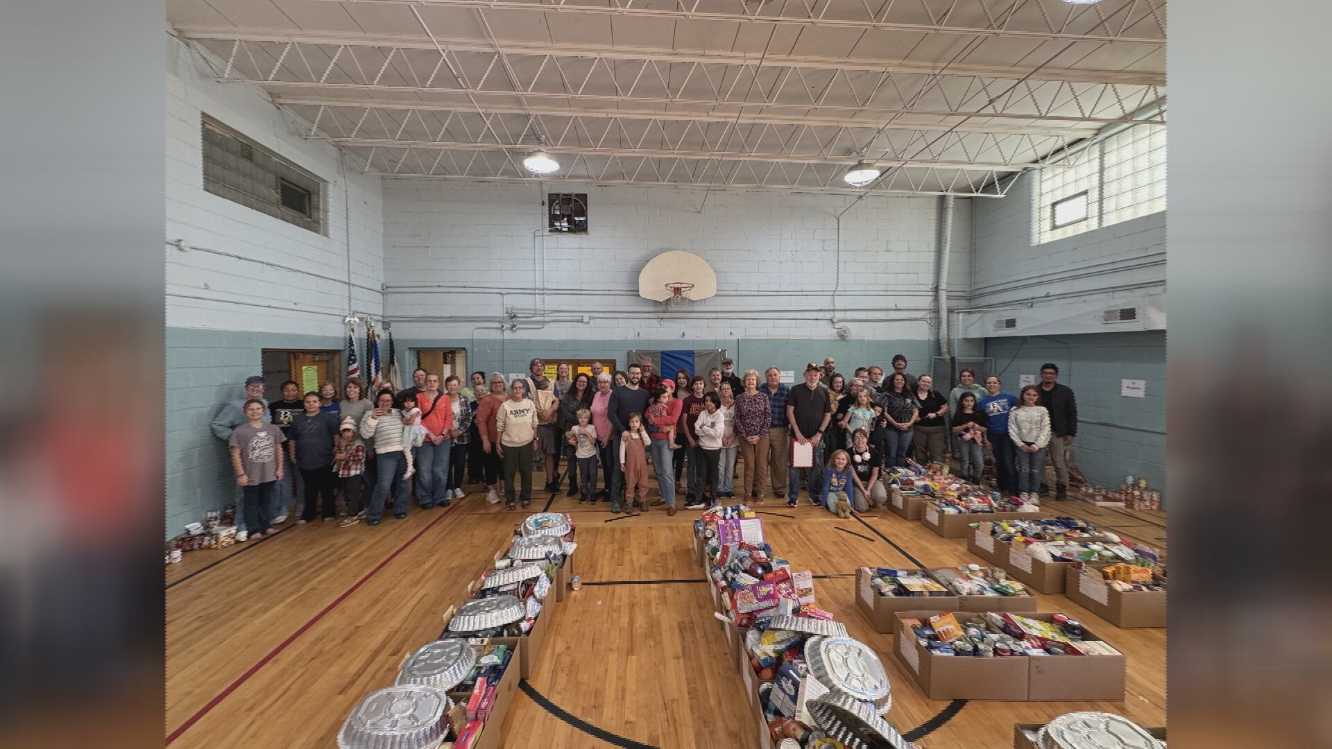A day full of effort helps families get Thanksgiving dinner boxes