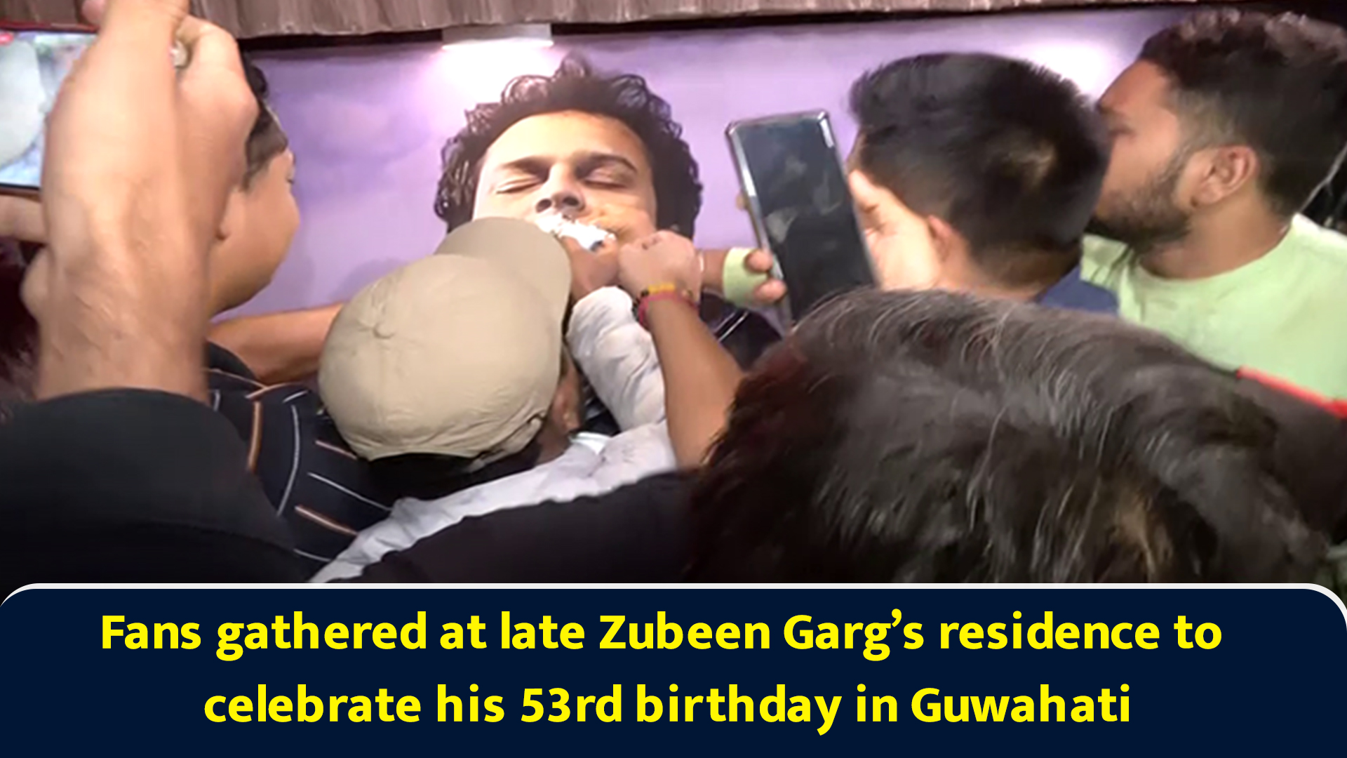 Fans gathered at late Zubeen Garg’s residence to celebrate his 53rd ...